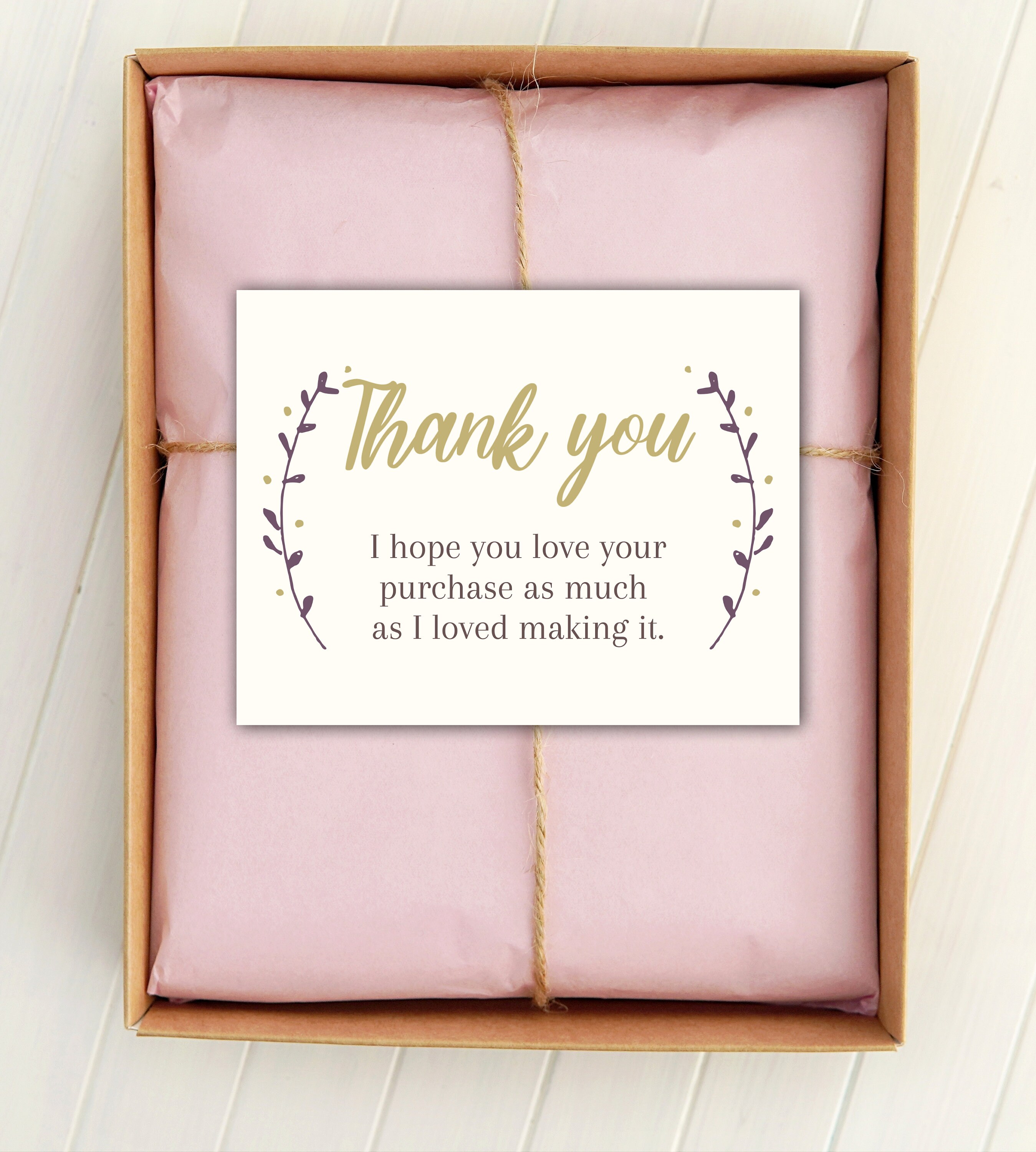 Thank You for Your Purchase Card. Canva Editable. Home Printable ...
