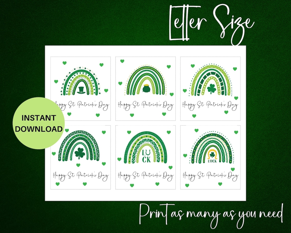 Printable St. Patrick's Day Cards, Classroom St. Patrick's Cards, St ...
