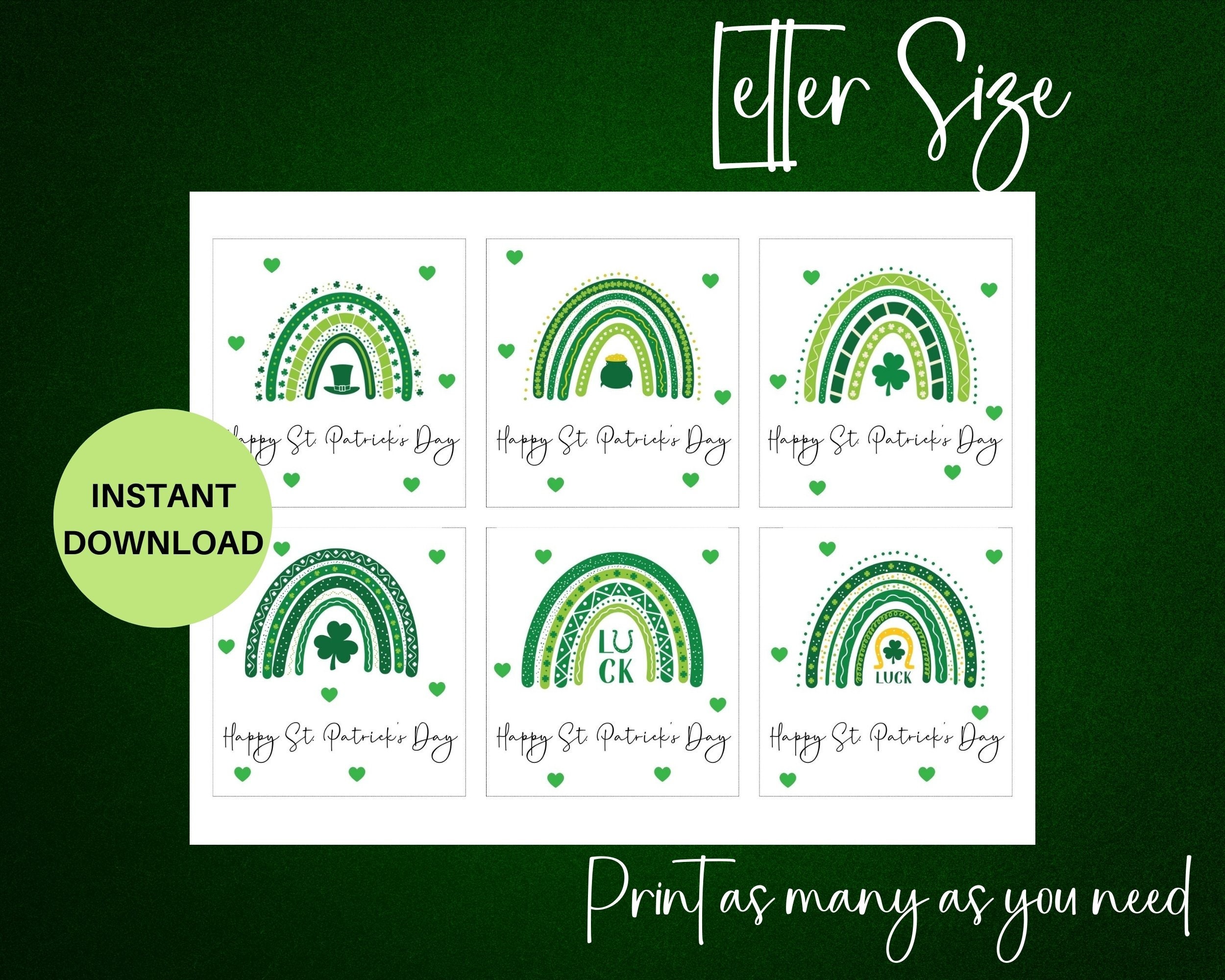 Printable St. Patrick's Day Cards, Classroom St. Patrick's Cards, St ...