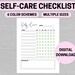 Self-care Checklist Printable, Self-care Habit Tracker, Weekly Self ...