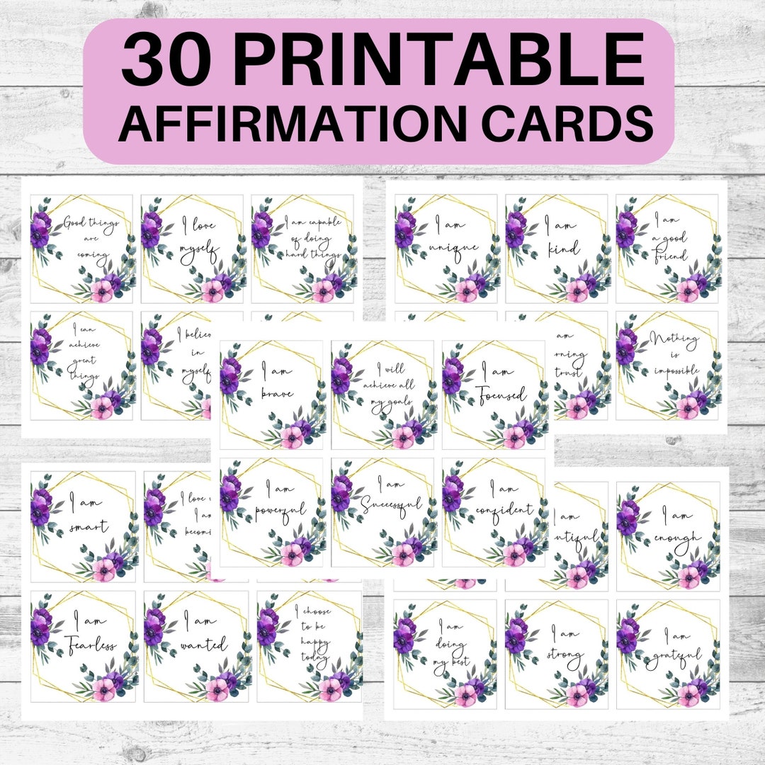 Affirmation Cards, 30 Positive Affirmation Cards, Daily Affirmations ...