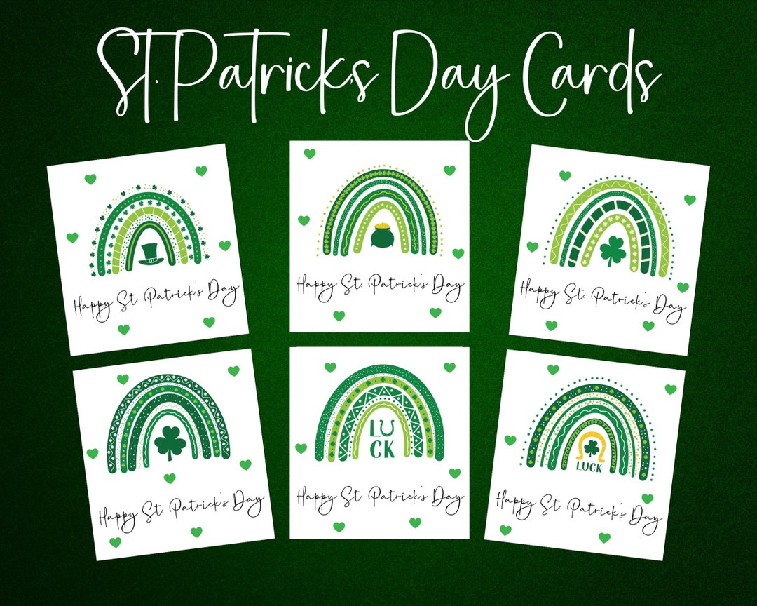 Printable St. Patrick's Day Cards, Classroom St. Patrick's Cards, St ...