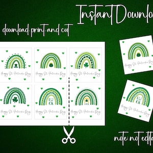Printable St. Patrick's Day Cards, Classroom St. Patrick's Cards, St ...