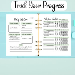 Self-care Planner Checklist for Mental Health and Wellness, Self-love ...
