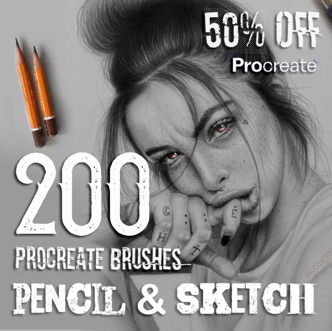 Pencil Brushes Procreate Brushes Sketching Brushes Draw Brushes Paint Brushes Real Pencil ...