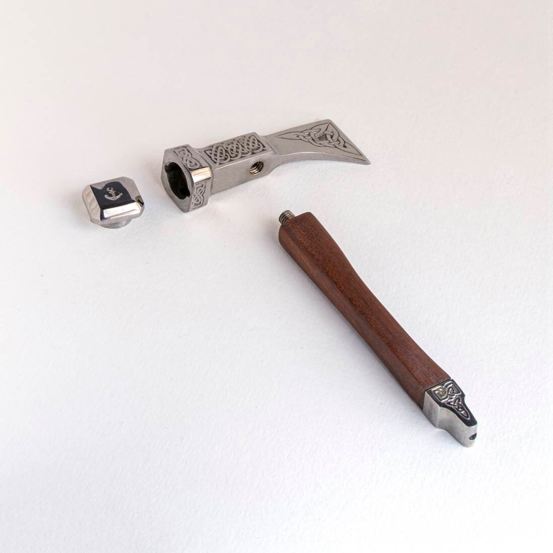 Axe Pipe Rhodium & Vietnamese Red Anchor Pipes in a Luxury Gift Box ...