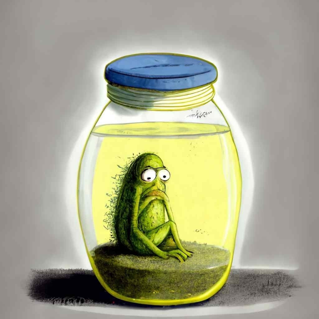 The Last Pickle Poster, Funny Wall Art, Abstract Painting Decor ...