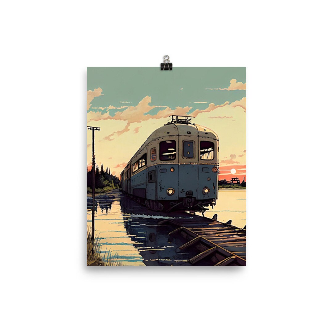 Vintage Japanese Poster, Train Poster, Japanese Vintage Poster, Wall ...