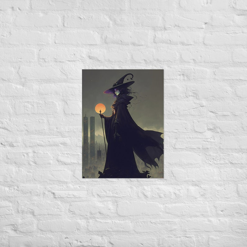 Witch Poster, Witch Print, Witch Wall Art, Halloween Poster, Witch Art ...