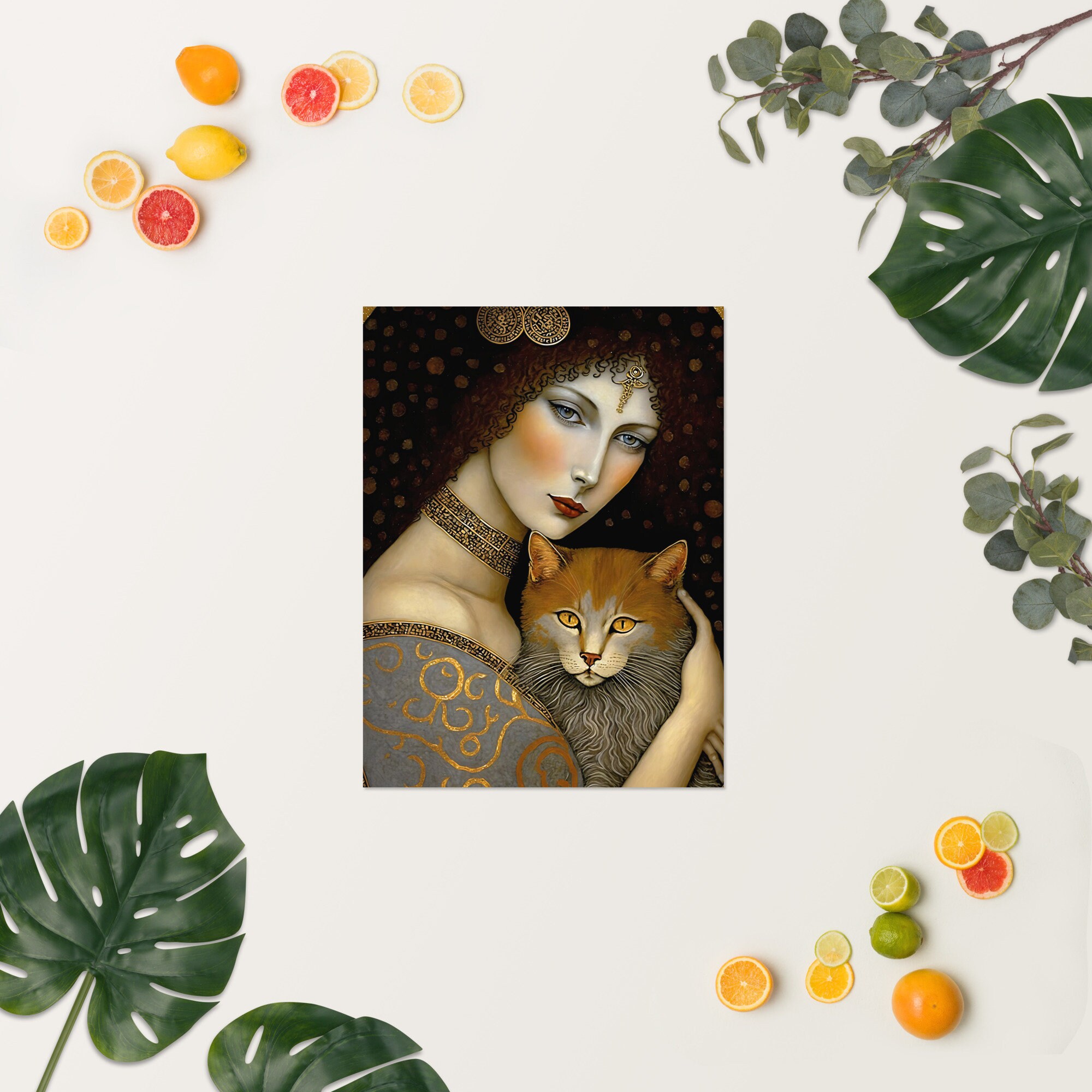 Gustav Klimt Cat Print, Gustav Kl, Gustave Klimt Cat Poster, Cat Art ...