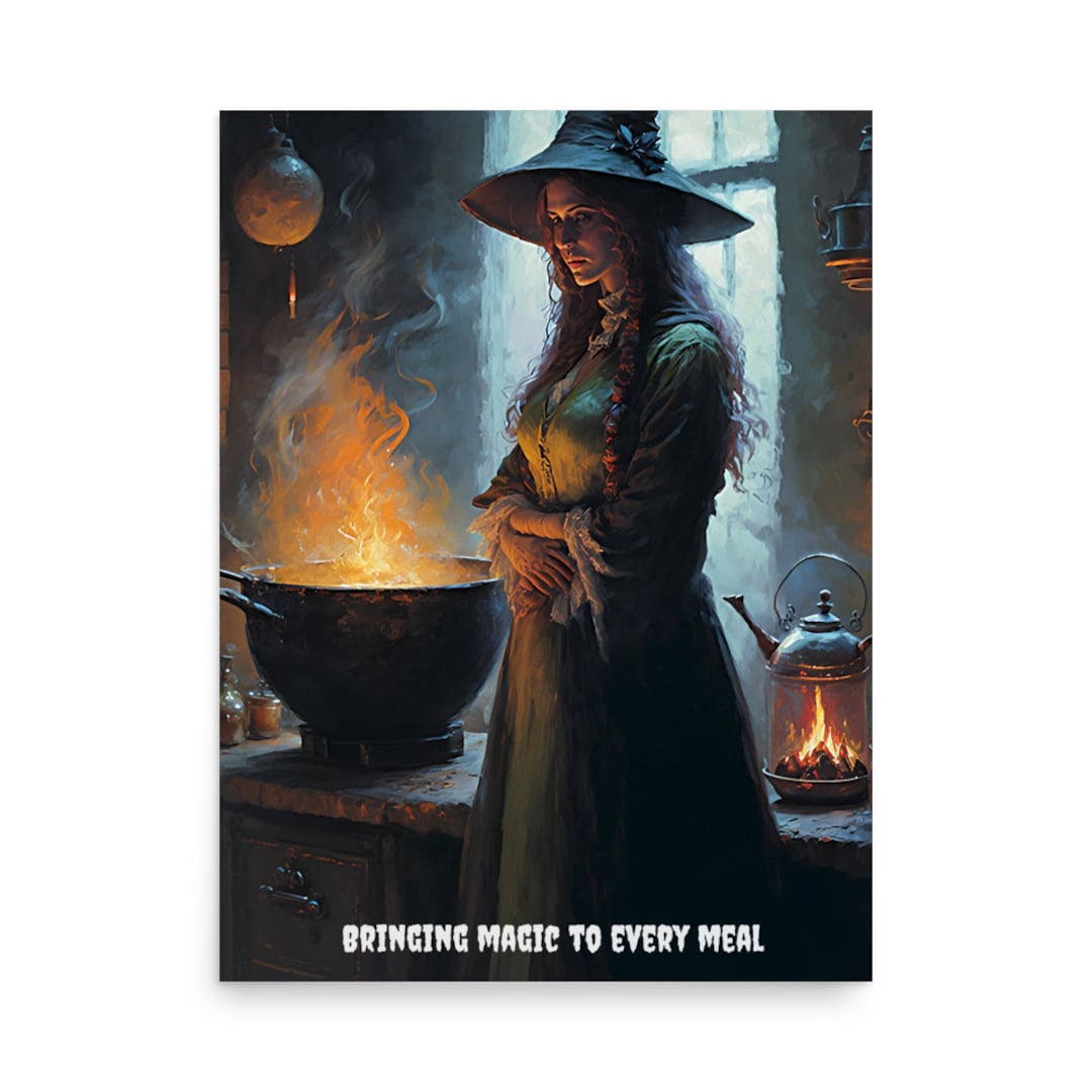 Kitchen Witch Poster Witch Kitchen Witch Poster Witchcraft - Etsy
