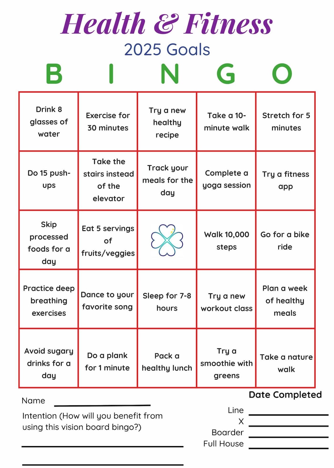 2025 Vision Board Bingo - Etsy