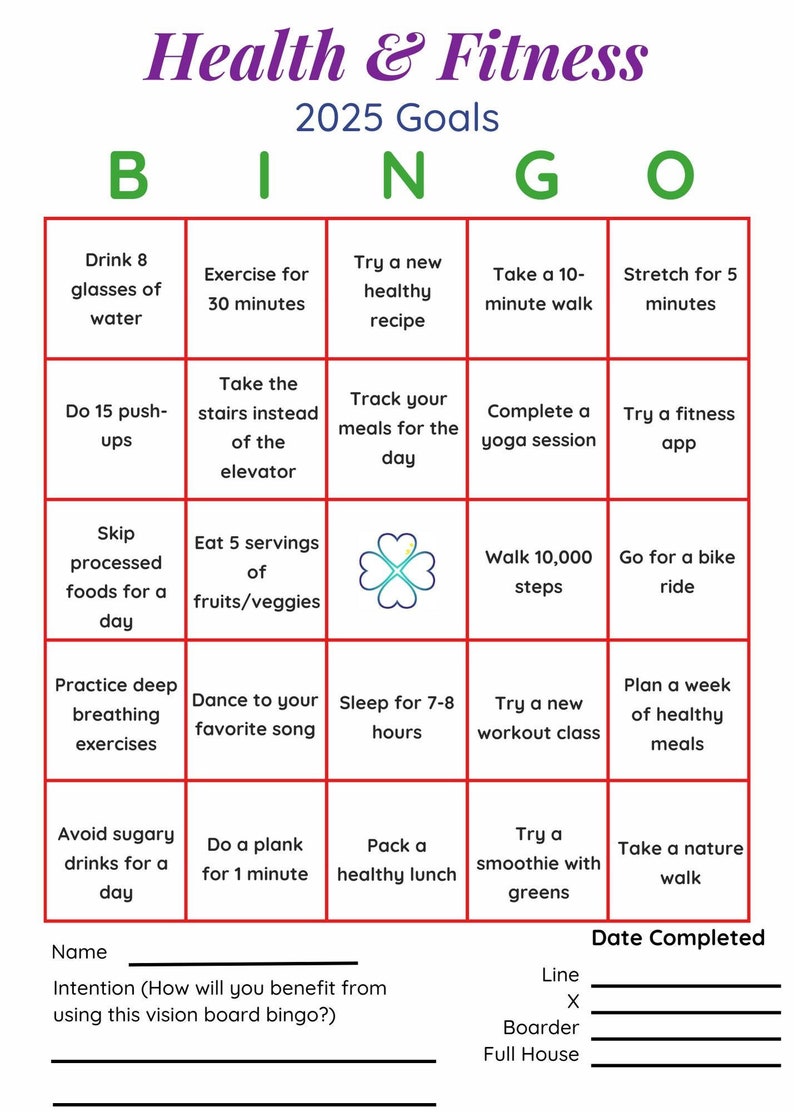 2025 Vision Board Bingo - Etsy