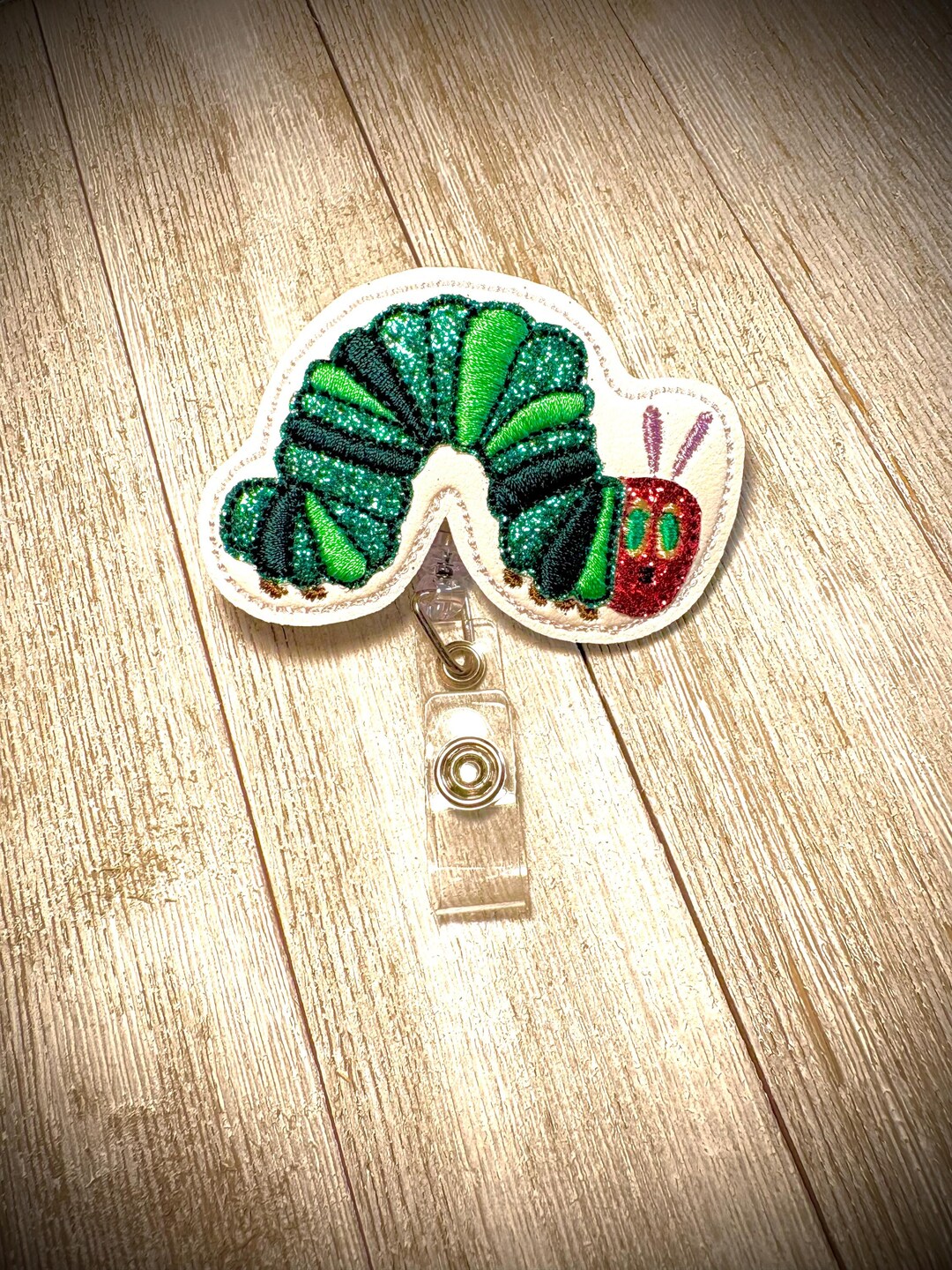 Caterpillar Badge Reel/caterpillar Feltie/children's Books - Etsy