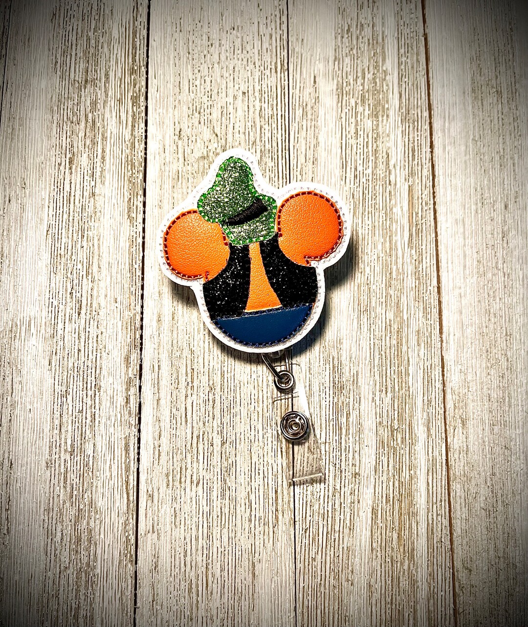 Goofy Inspired Mouse Head Badge Reel/disney - Etsy