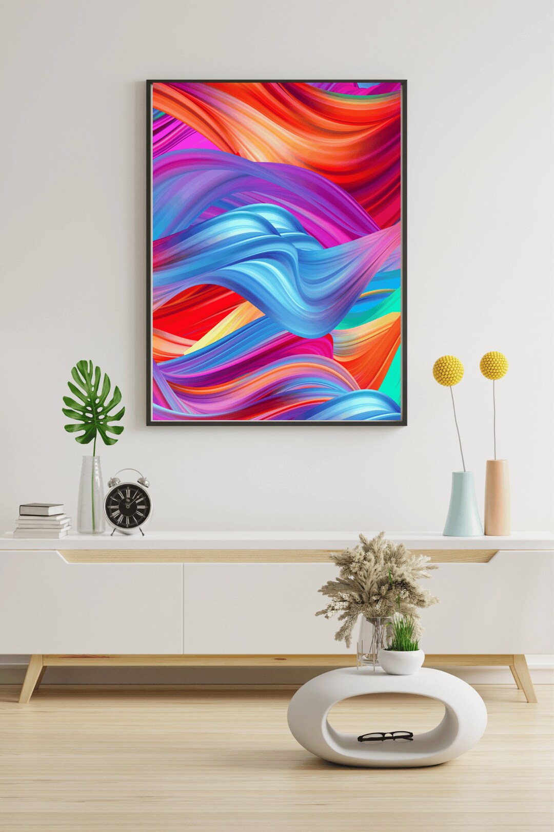 Splash of Color: Dynamic Wall Art, Colorful Wall Art, Digital Download ...