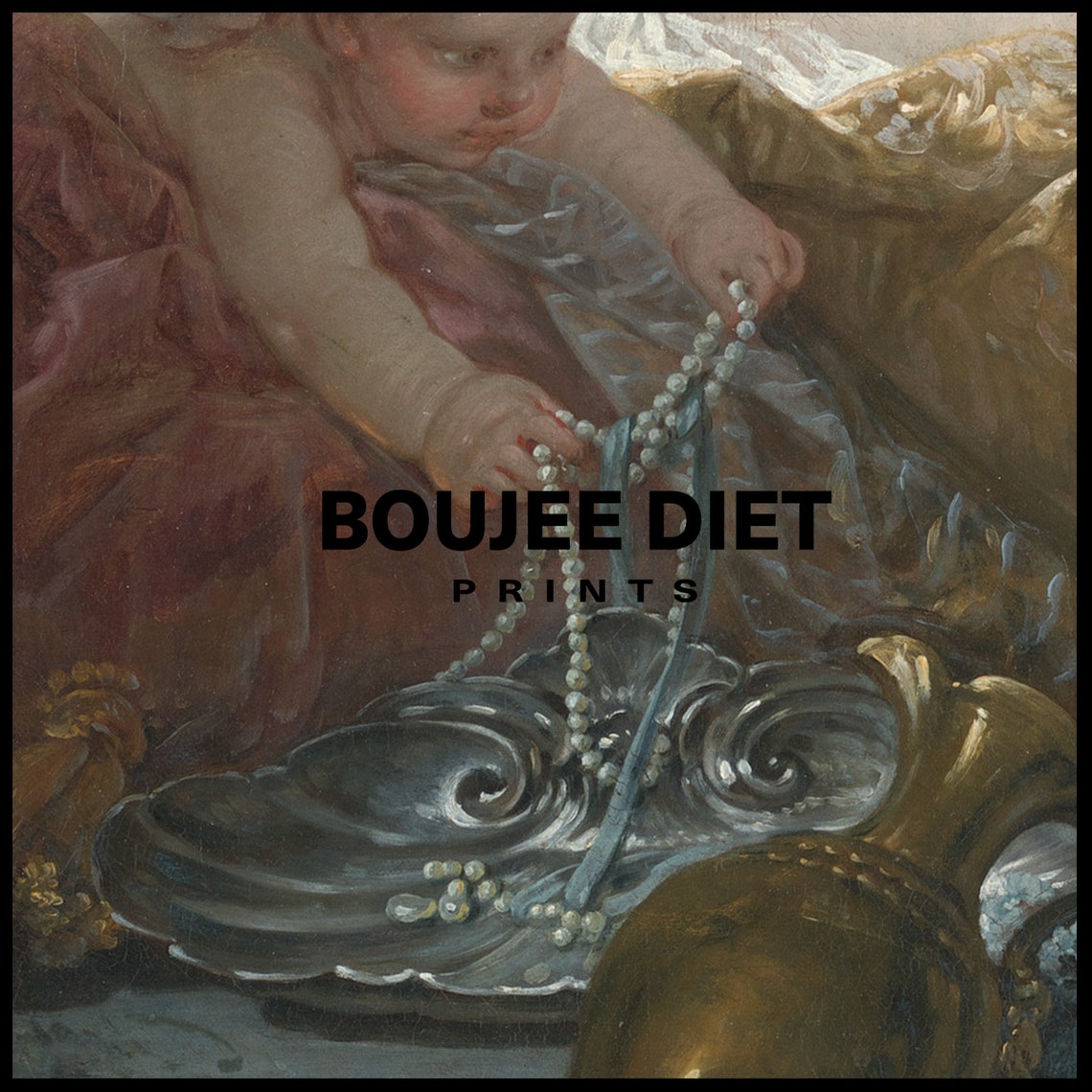 Baby Angle Painting Above Bed Paint Gold Tone Decors Antique Textile ...