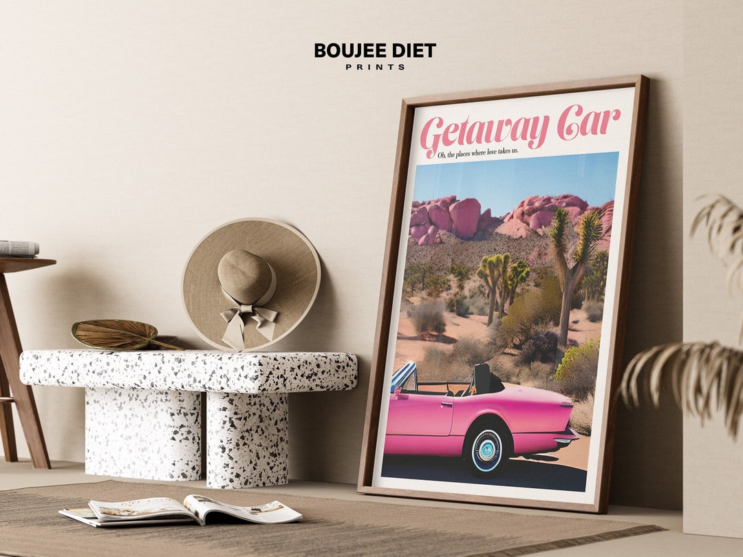 Getaway Car Taylor Poster Vintage Style Taylor Retro Taylor Poster Pink ...