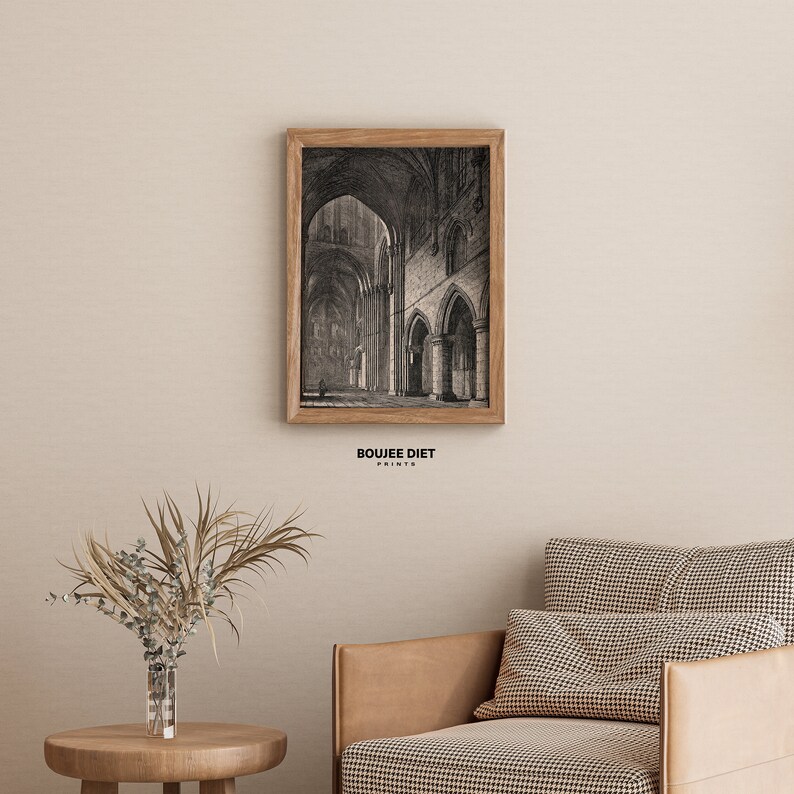 Gothic Architecture Sketch Art Vintage Architecture Wall Art Dark ...