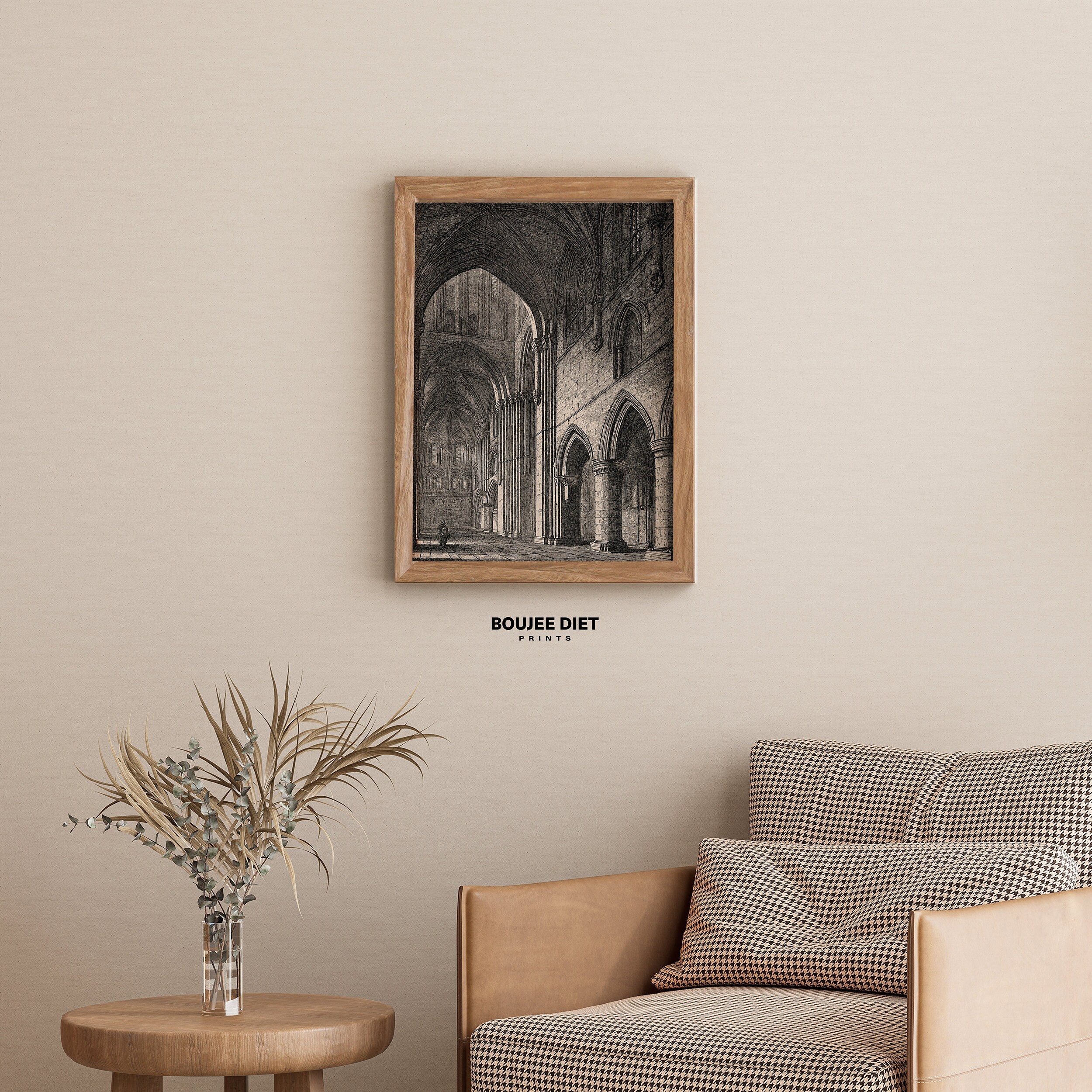 Gothic Architecture Sketch Art Vintage Architecture Wall Art Dark ...