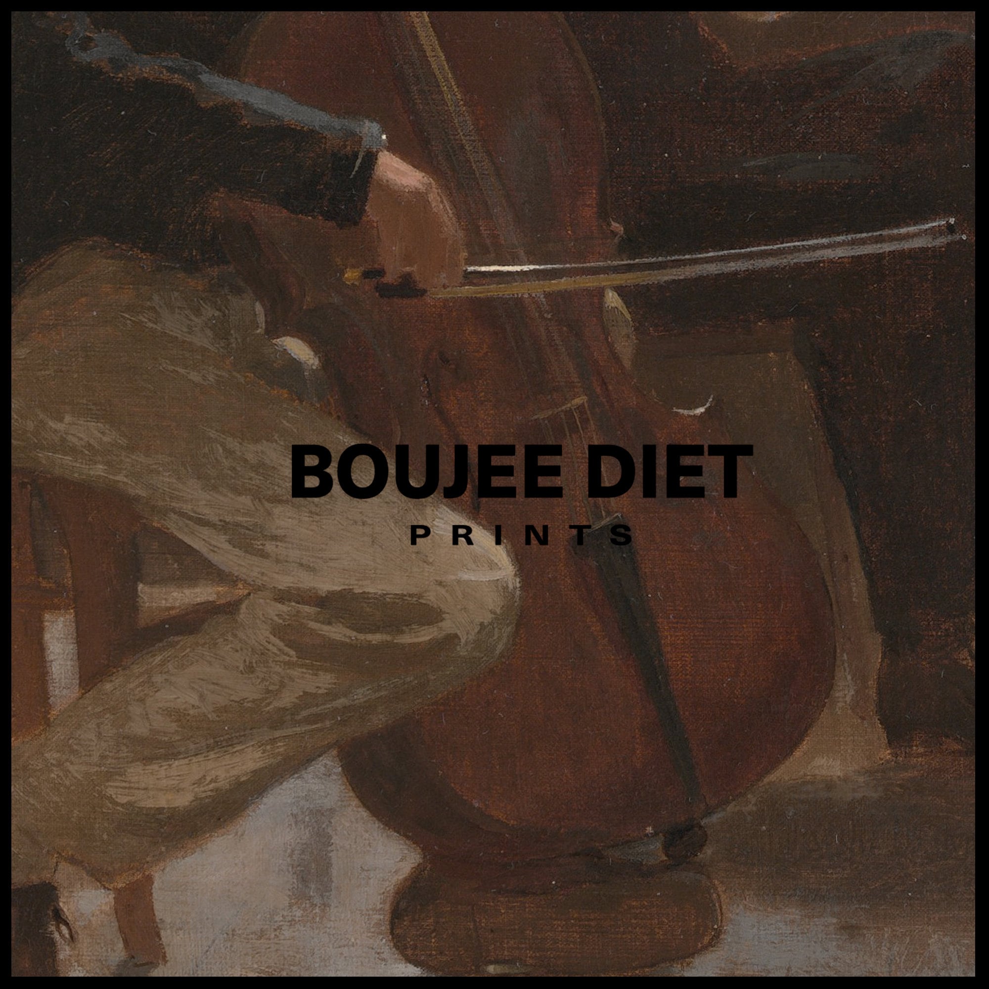 Vintage Music Studio Interior Cello Print Warm Tone Art Decor Classical ...