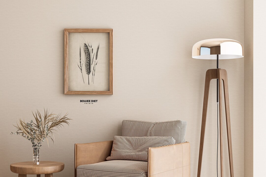 Wheat Art Wheat Illustration Rustic Wheat Art Wheat Wall Art Vintage ...