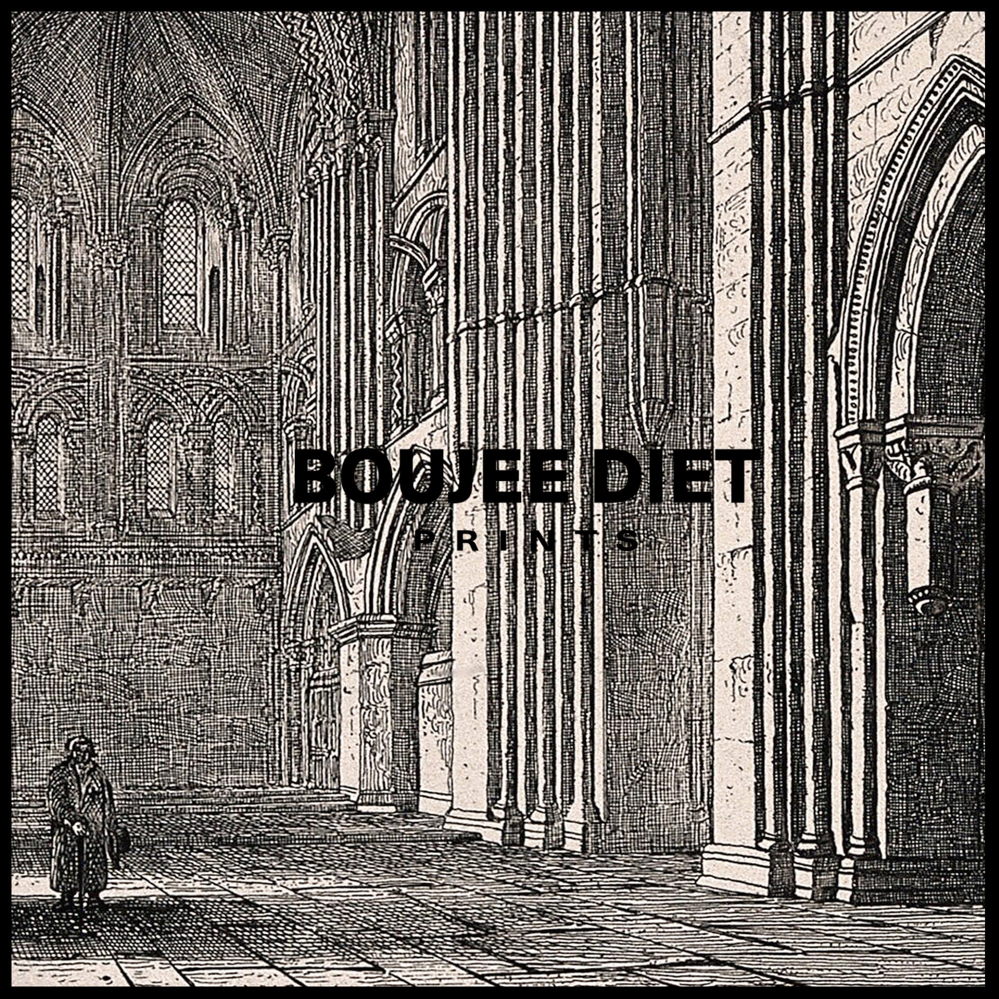 Gothic Architecture Sketch Art Vintage Architecture Wall Art Dark ...