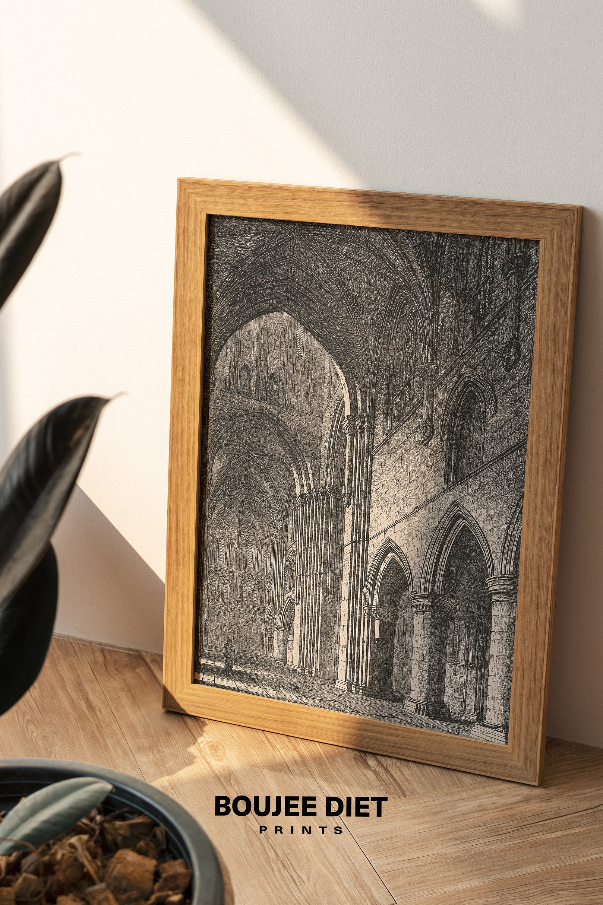 Gothic Architecture Sketch Art Vintage Architecture Wall Art Dark ...
