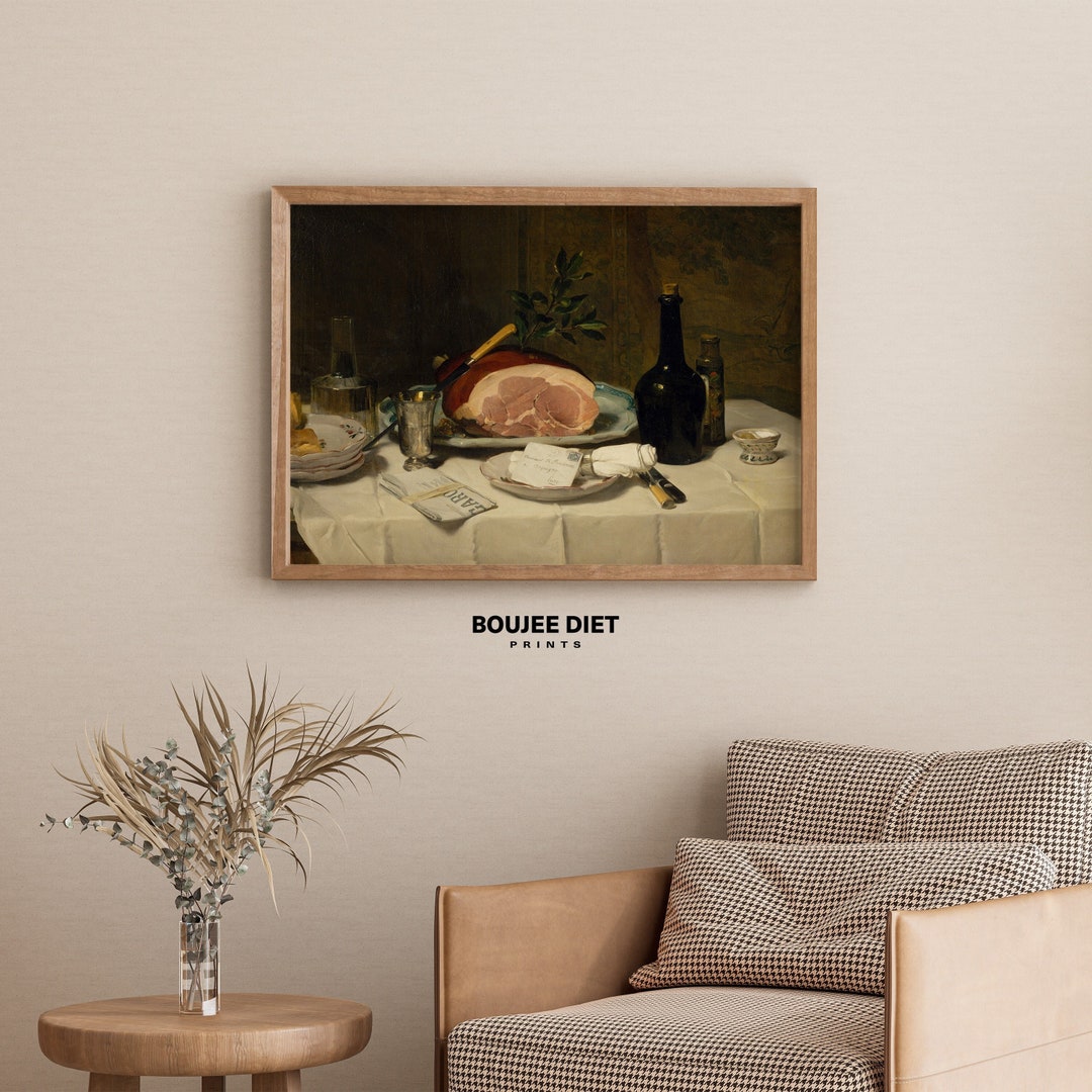 Rustic Cozy Kitchen Art Still Life Food Décor European Vintage Art Dindin Room Décor Moody ...