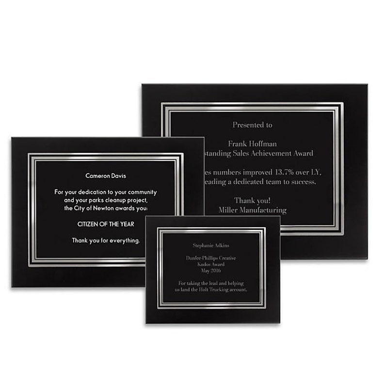 Award Plaques Mahogany/gold or Black/silver 5x7 or 8x10 - Etsy