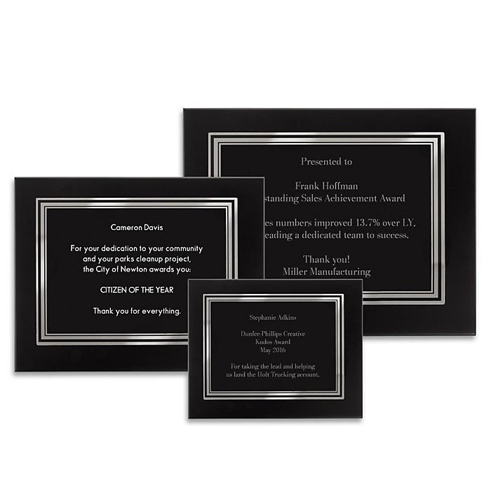 Award Plaques Mahogany/gold or Black/silver 5x7 or 8x10 - Etsy