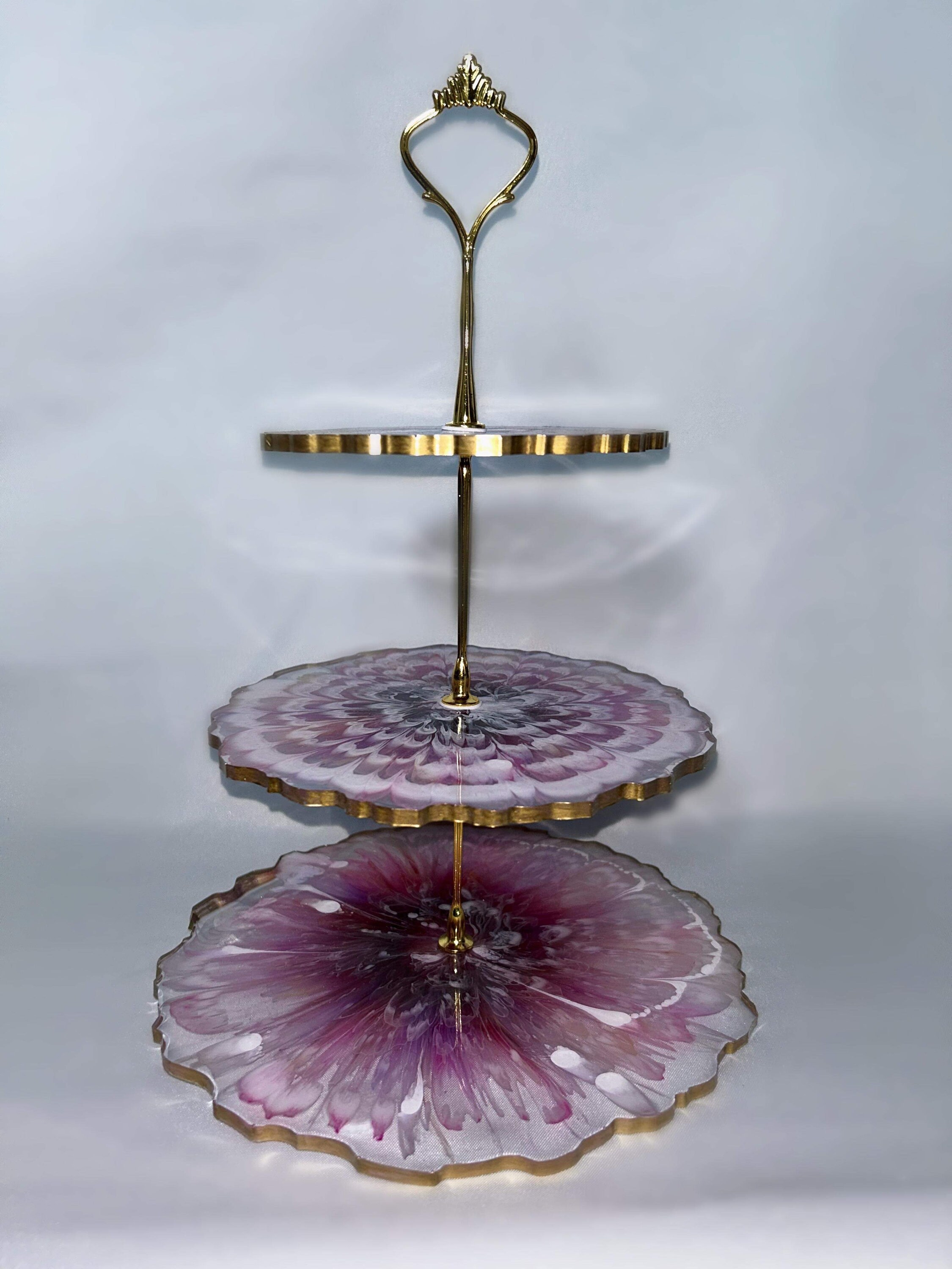 3 Tiered Cake Stand Made With Resin - Etsy
