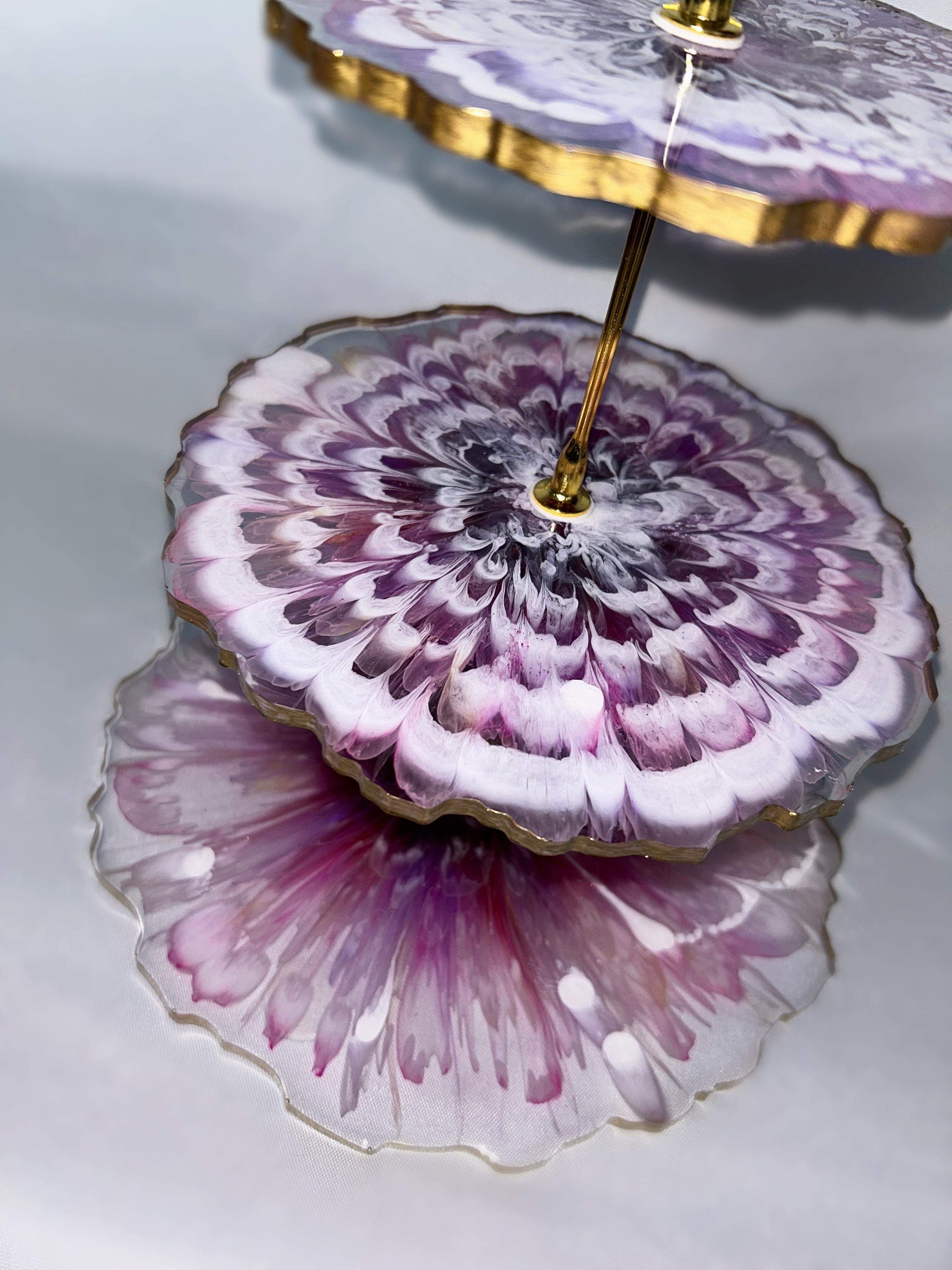 3 Tiered Cake Stand Made With Resin - Etsy