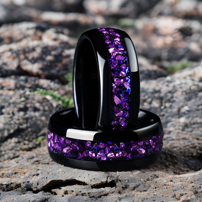 Purple Wedding Band - Etsy