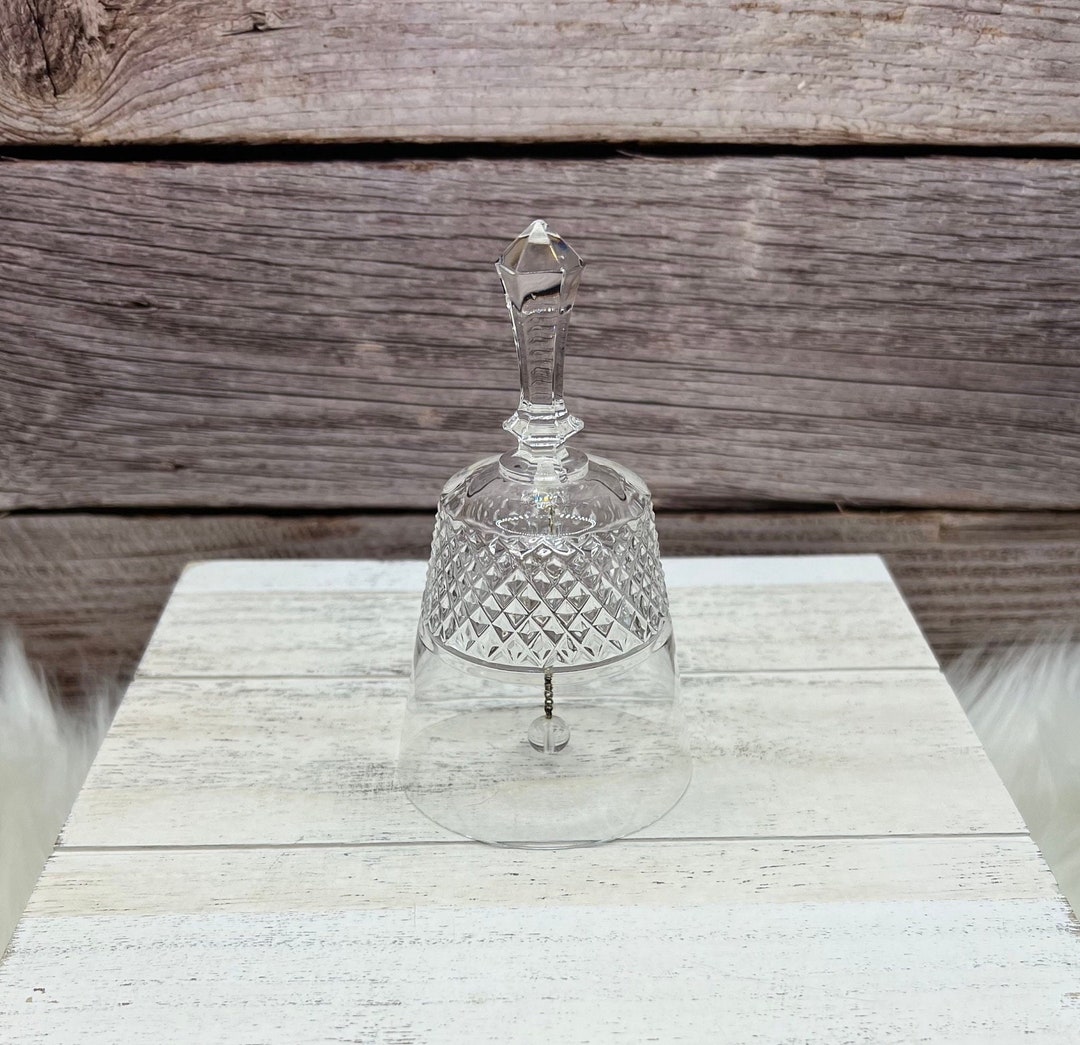 Vintage Crystal Bell - 1960’s Val Saint Lambert Dinner Bell - Pattern ...