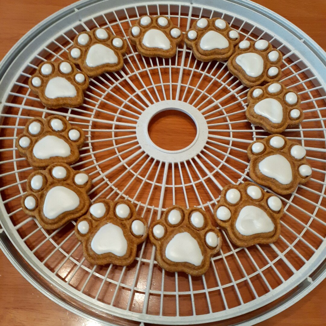 Handmade Peanut Butter Pumpkin Dog Cookies: Frosted Paw Biscuits - Etsy