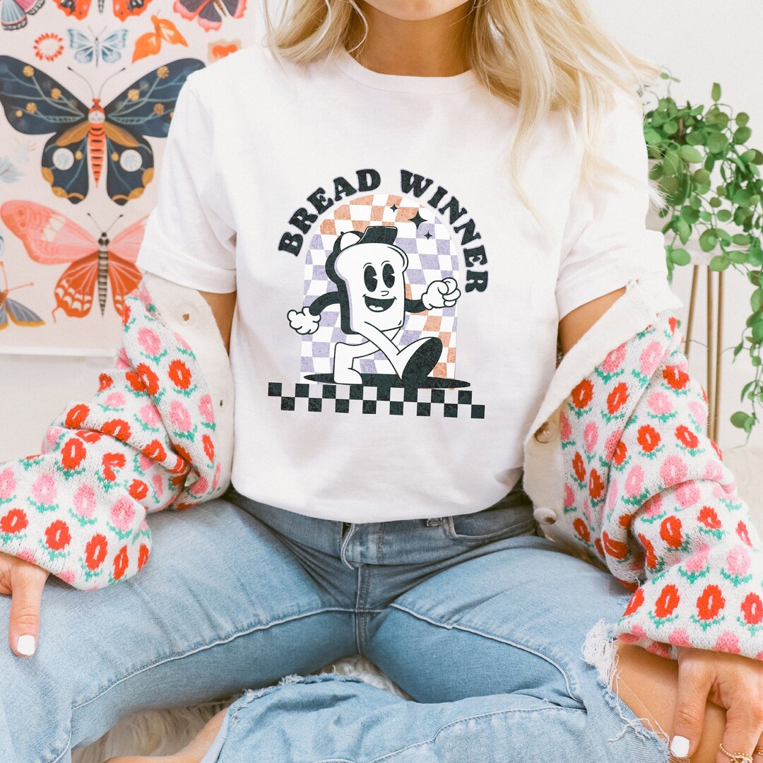 Bread Winner Vintage Style Shirt, Funny Bread Character Tee, Quirky ...