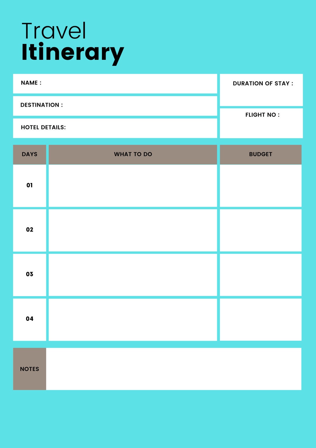 Travel Planner Organizer Travel Itinerary Digital Travel Planner Trip ...