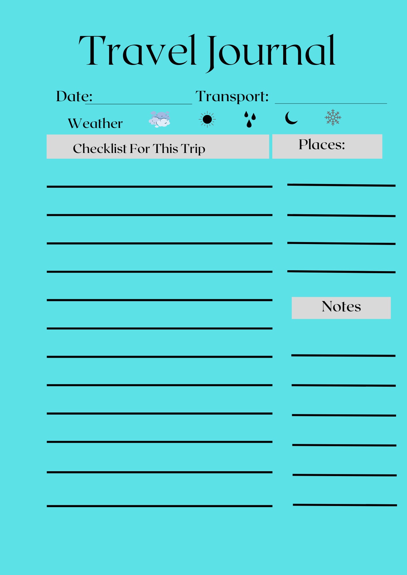 Travel Planner Organizer Travel Itinerary Digital Travel Planner Trip ...