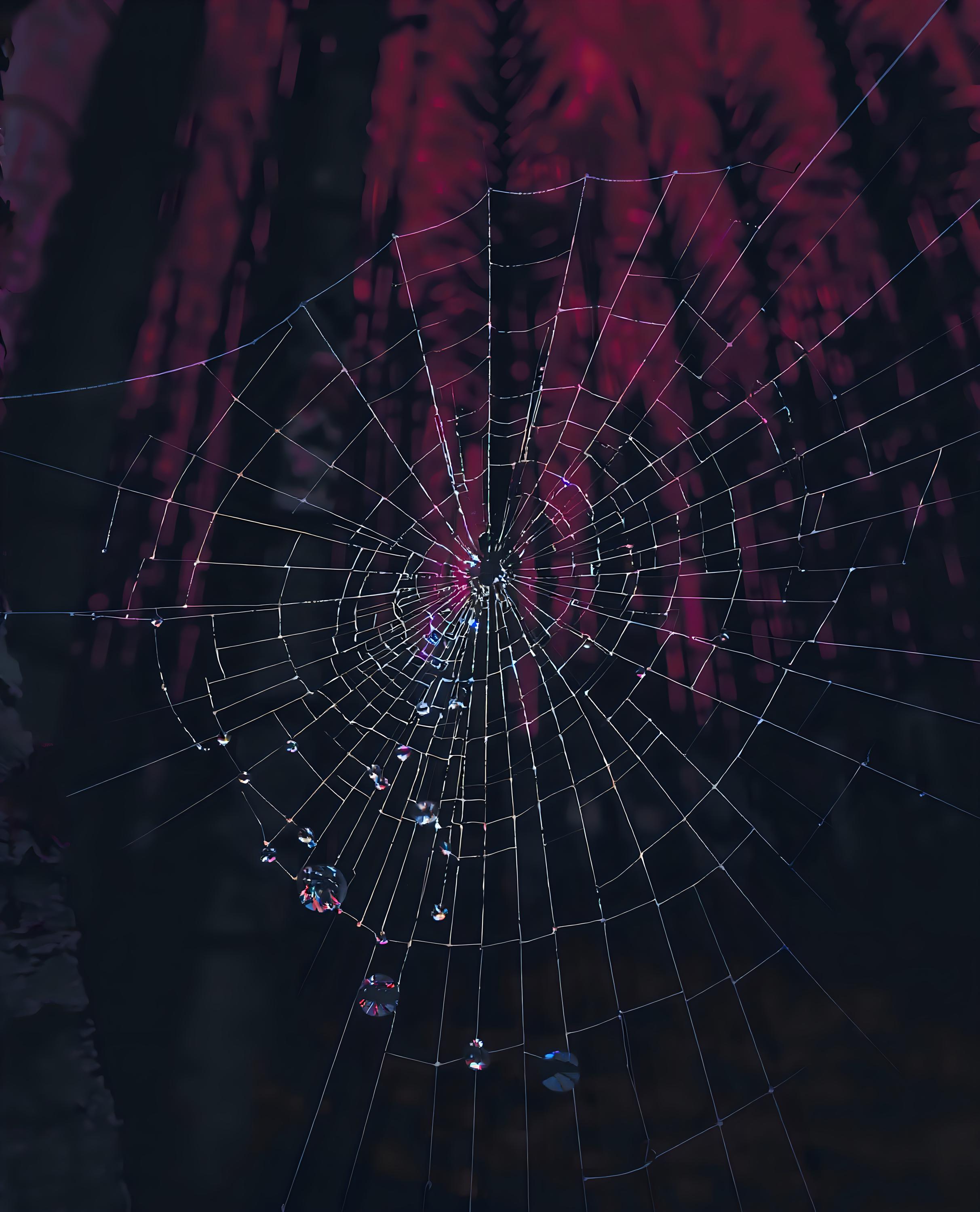 Spider Web Digital Art Print - Etsy