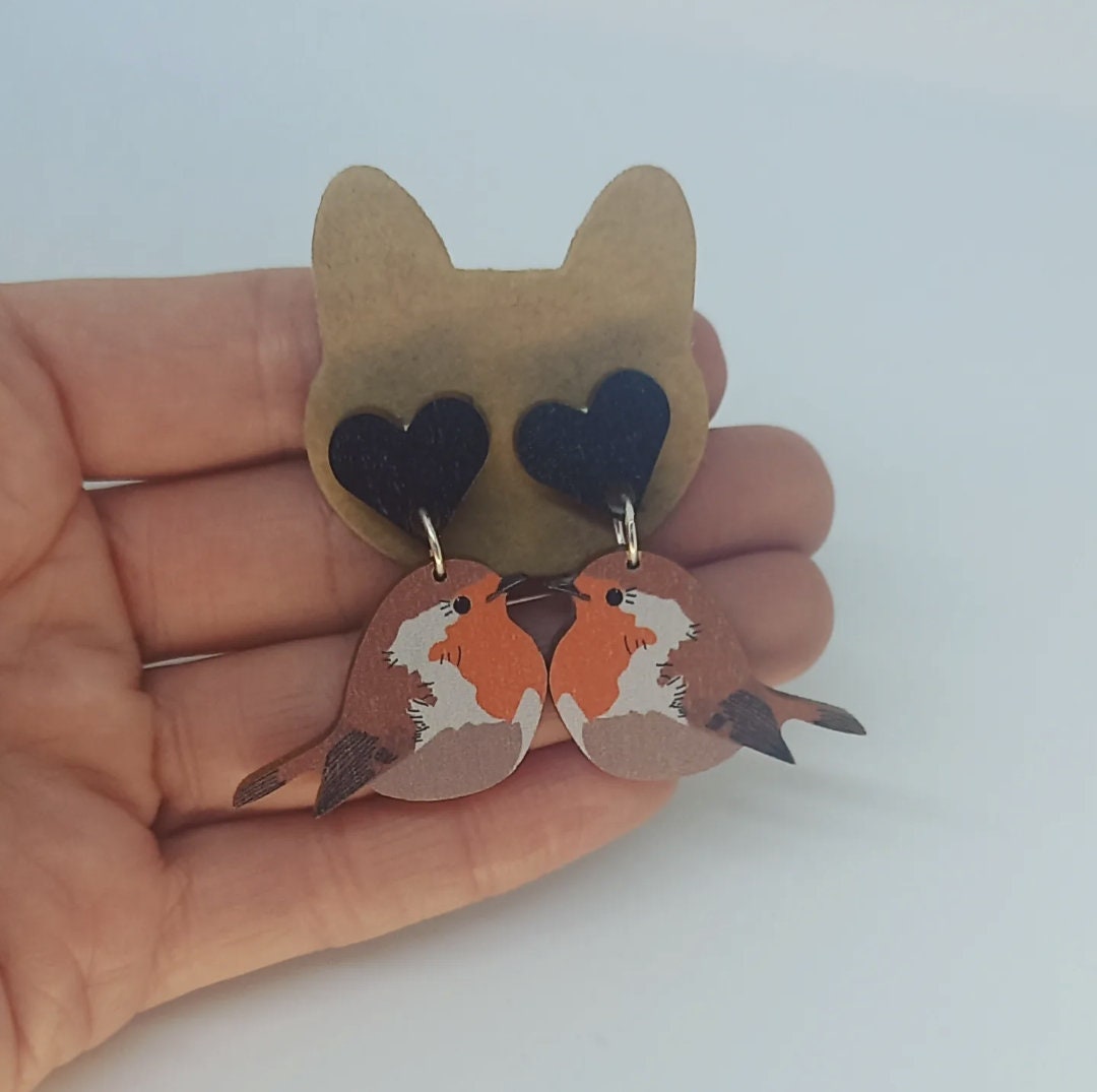 Robin Earrings | Red Robin | British Birds | Statement Earrings ...