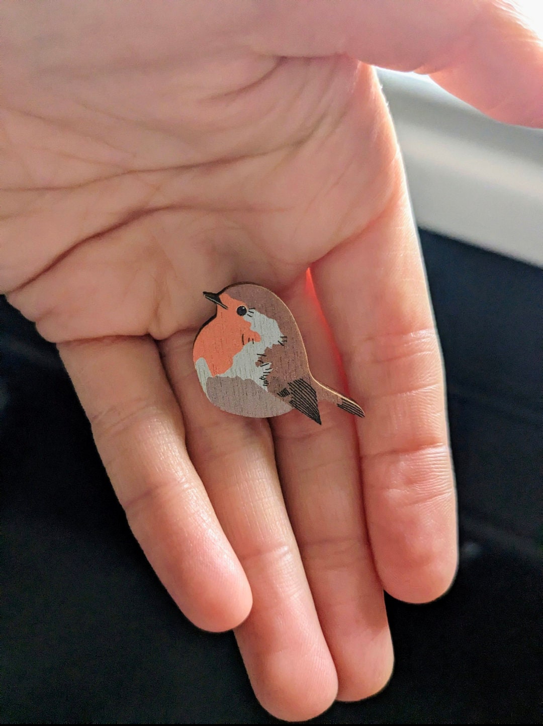 Red Robin Pin Badge British Birds Nature Lover's Gift - Etsy