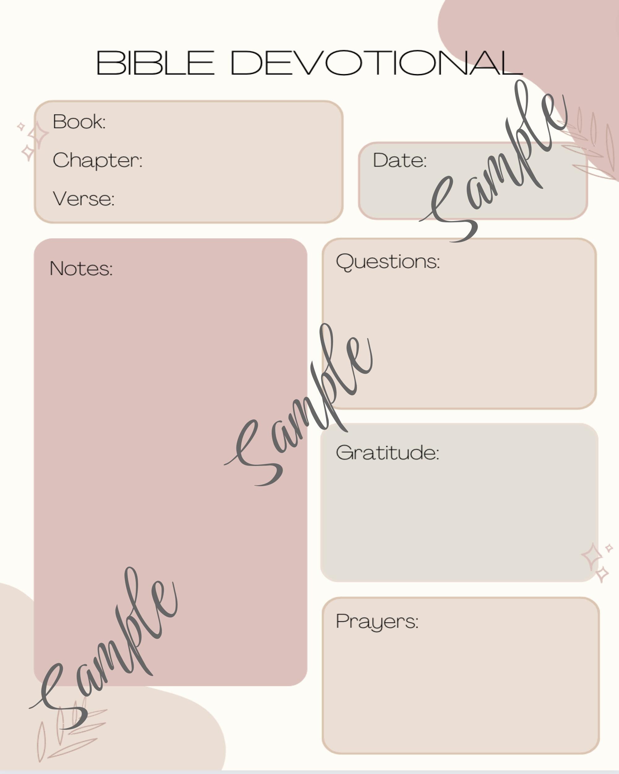 Bible Devotional Printable - Etsy