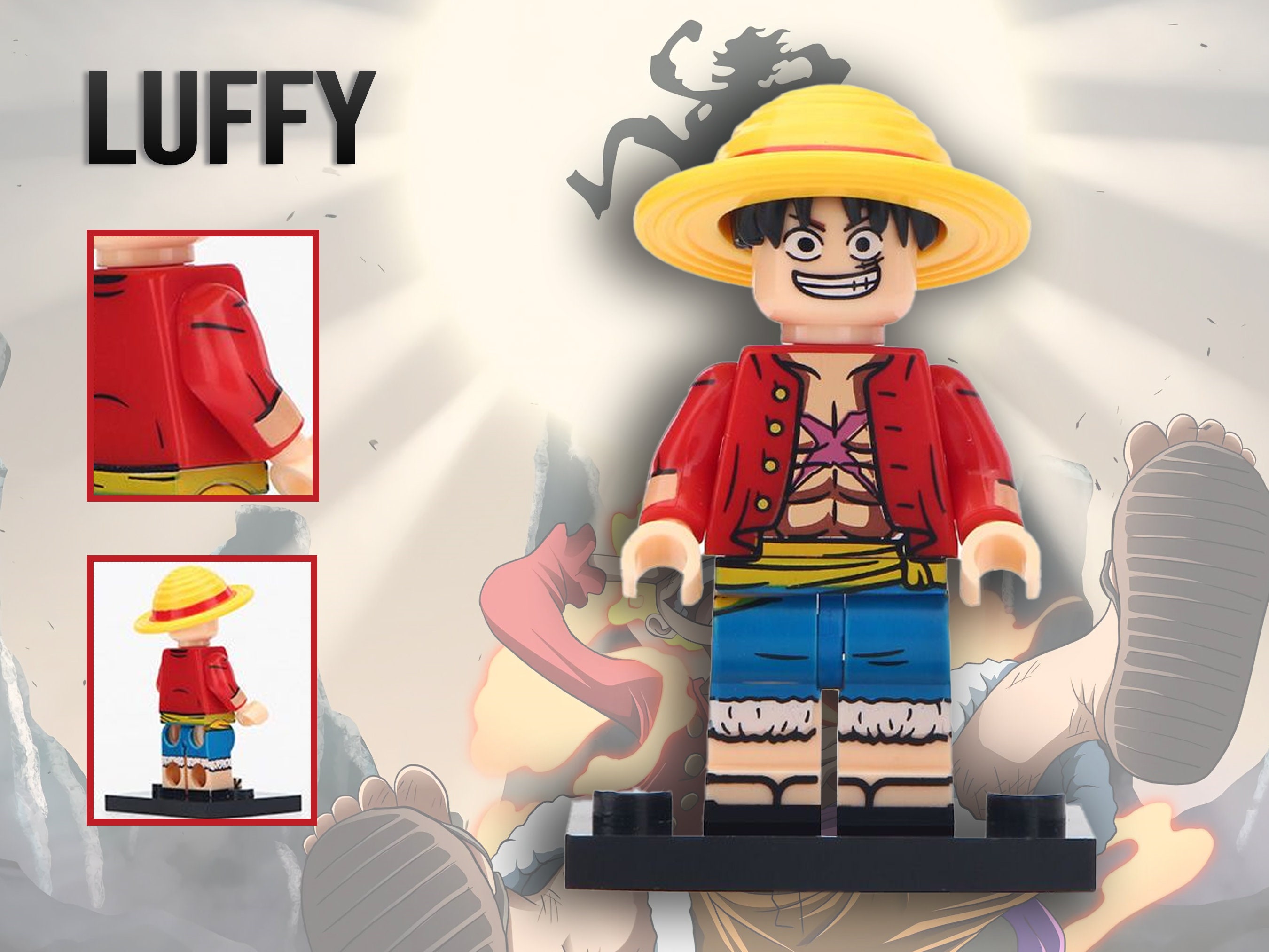 Luffy Mini Figure From One Piece and the Mugiwara Crew - Etsy