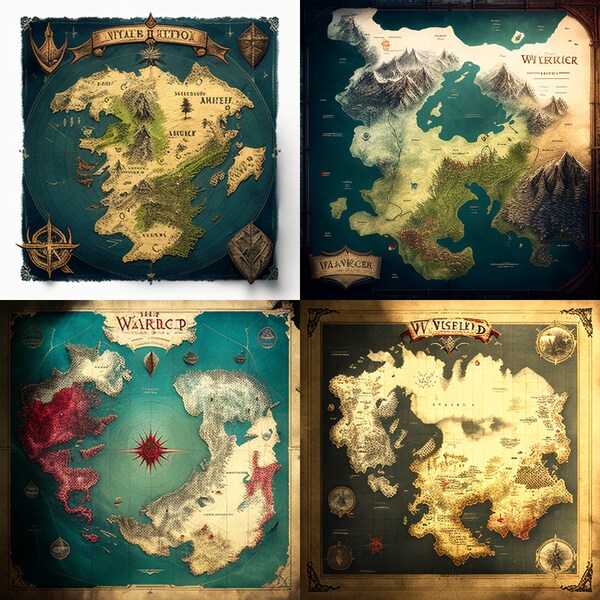 Custom Maps Fantasy - Etsy