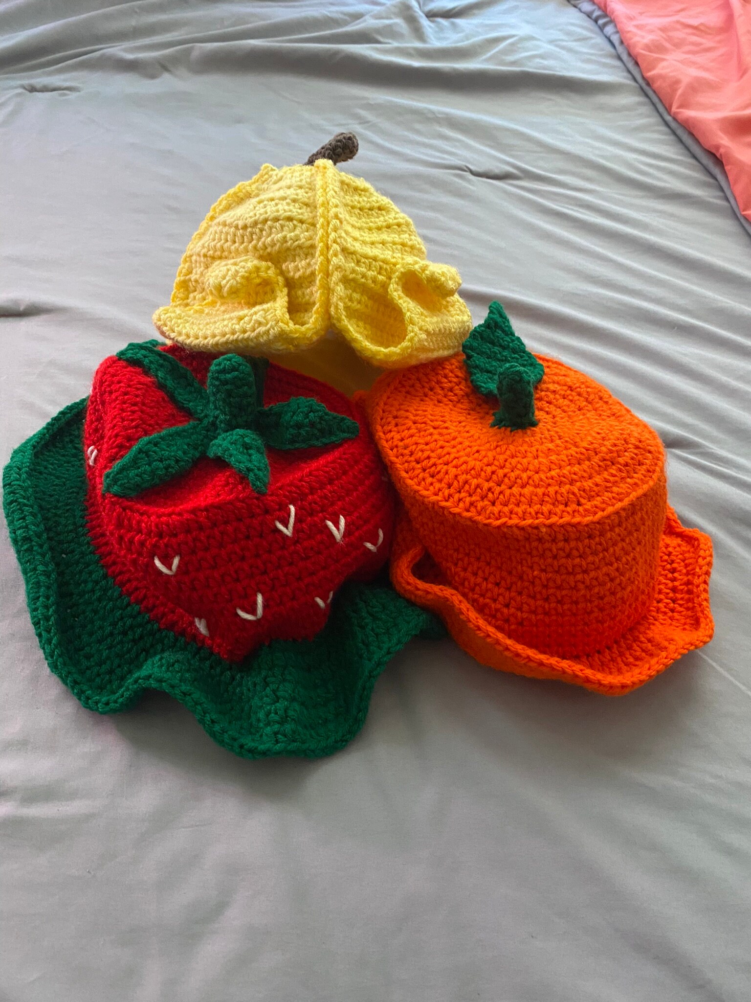 Crochet Fruit Bucket Hat - Etsy