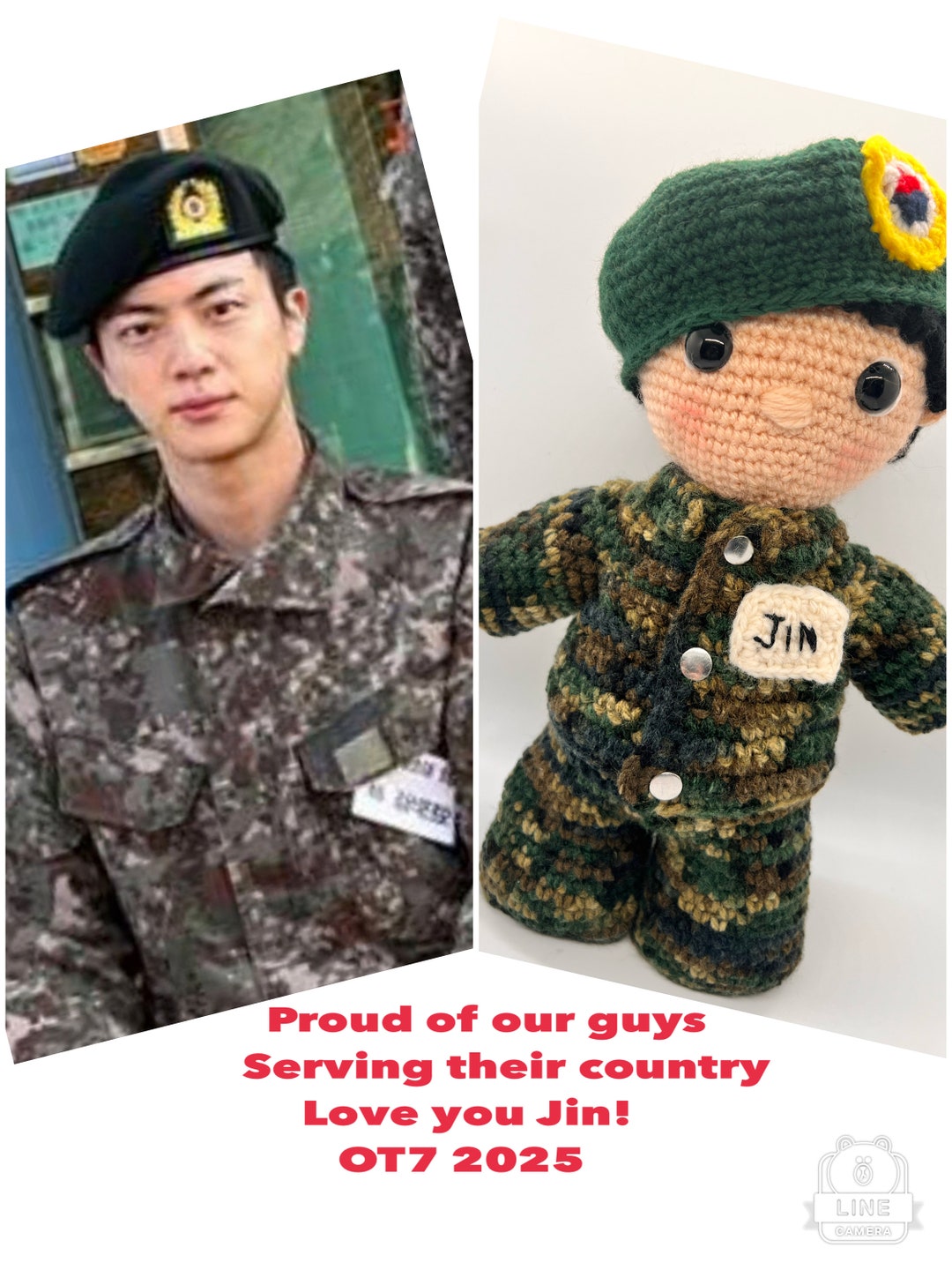 Made to Order: BTS Members Hand Crocheted Military Dolls - Etsy