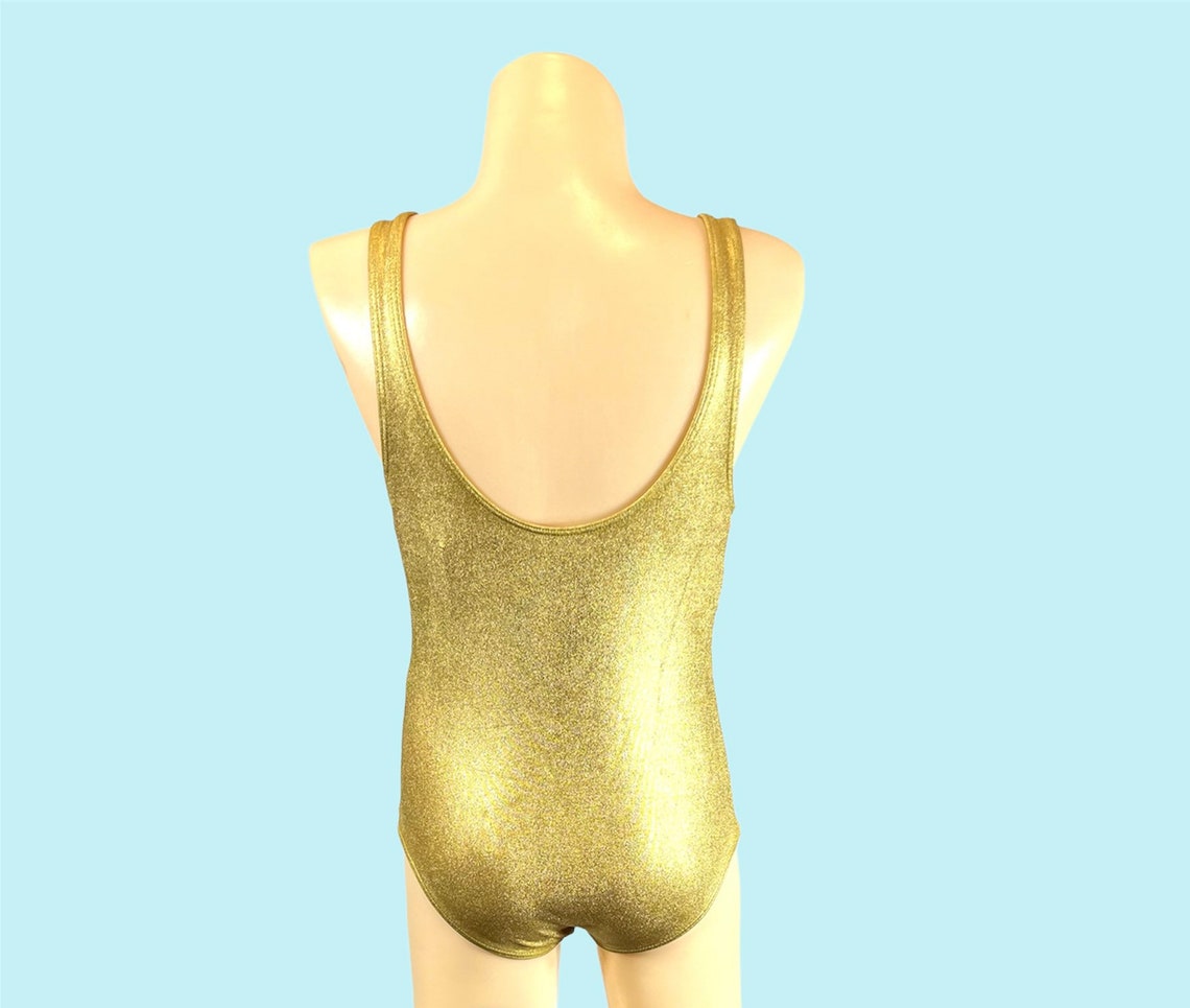 Girls Gold Leotard, Gymnastics, 2 Way Stretch, Girls Dance Leotard ...