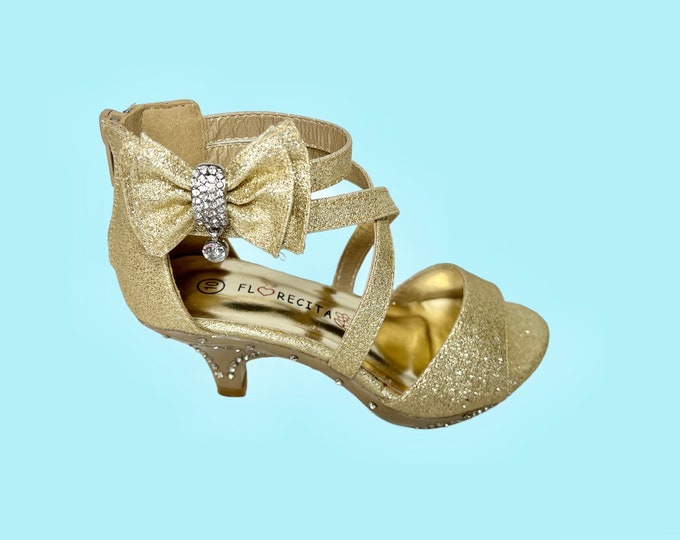 Little Girls High Heel Shoes Kids High Heels Childrens High Heels Gold ...