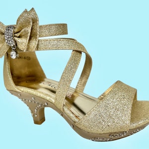 Little Girls High Heel Shoes Kids High Heels Childrens High Heels Gold ...